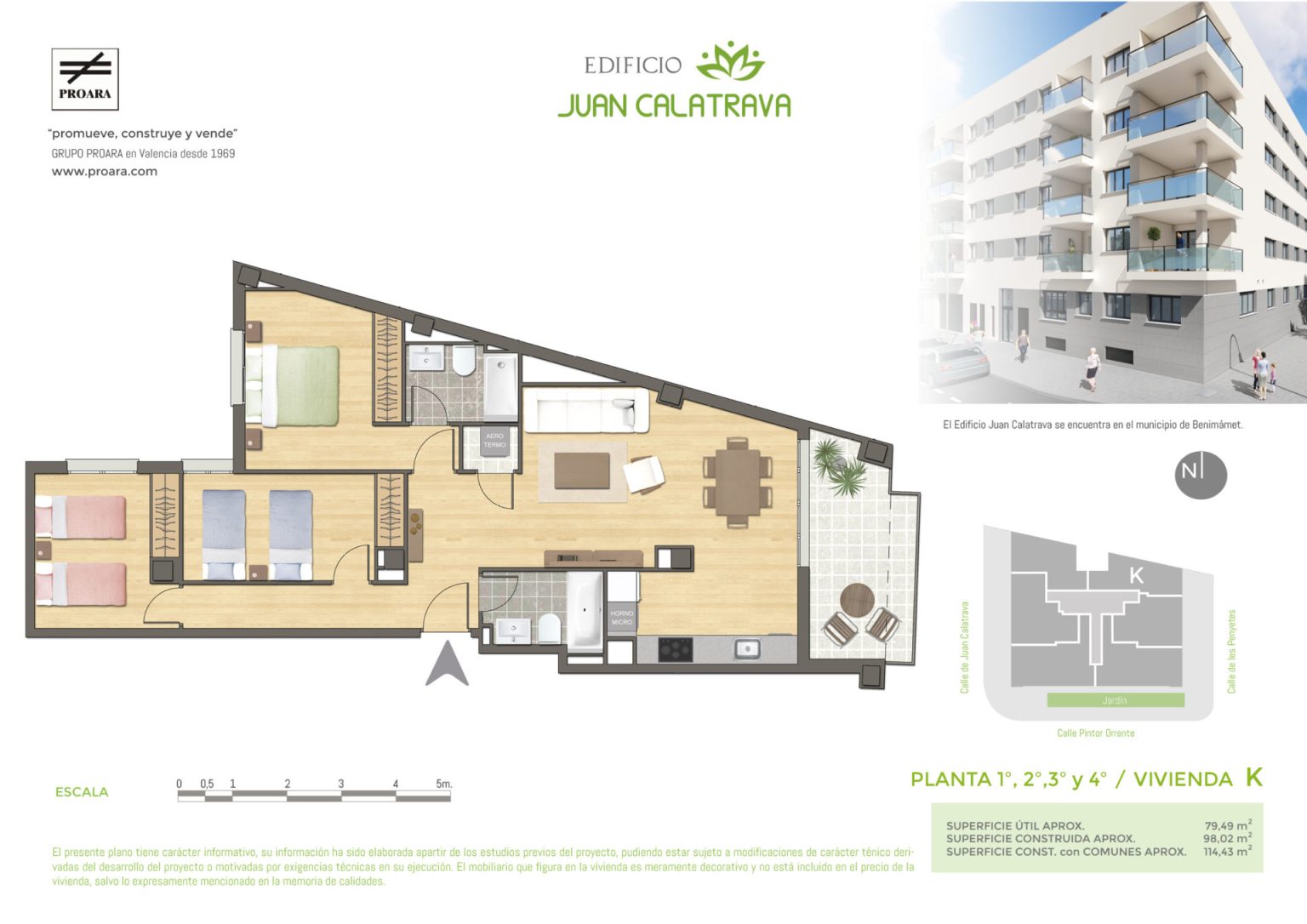 Edificio JUAN CALATRAVA Benimamet VPO-RENTA LIBRE | Proara