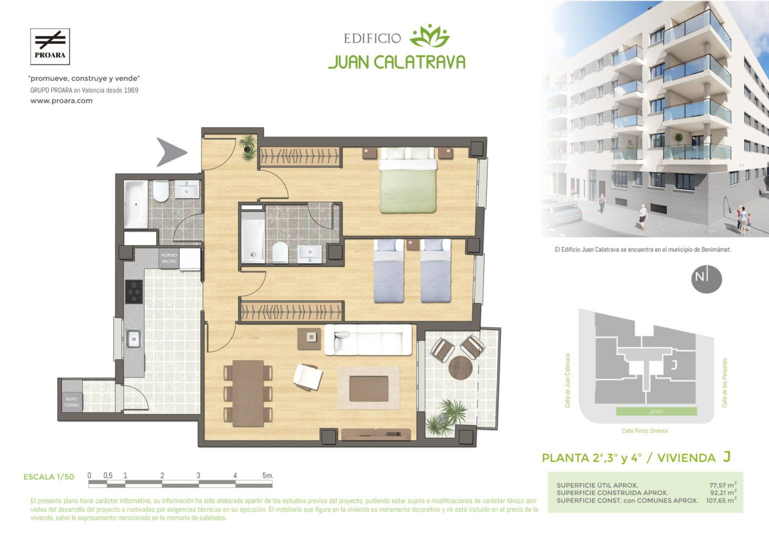 Edificio JUAN CALATRAVA Benimamet VPO-RENTA LIBRE | Proara
